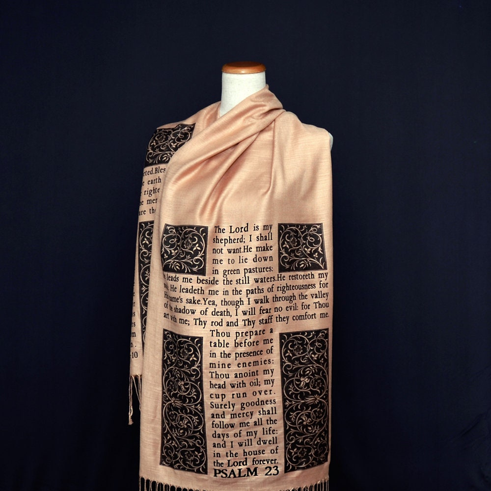 Christian Bible Verse Scarf (Psalm 23 and The Beatitudes ) – Universal Zone