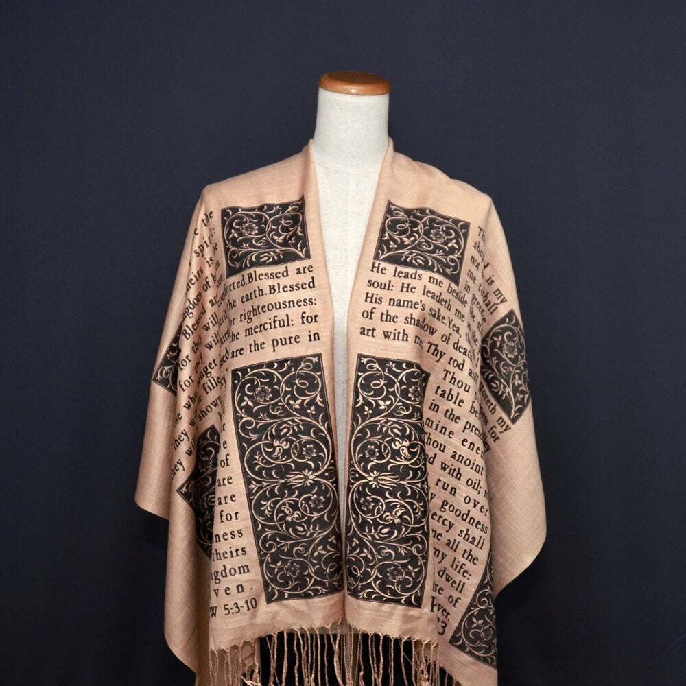 Christian Bible Verse Scarf (Psalm 23 and The Beatitudes ) – Universal Zone