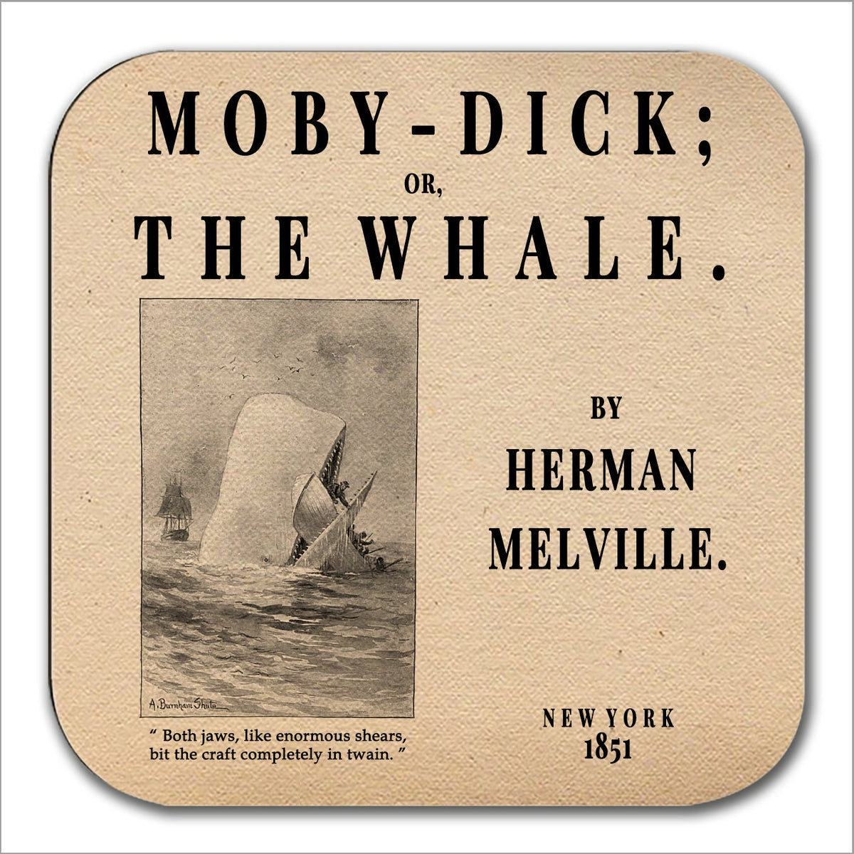 Moby-Dick; or, The Whale by Herman Melville Coaster. Coffee Mug Coaste ...